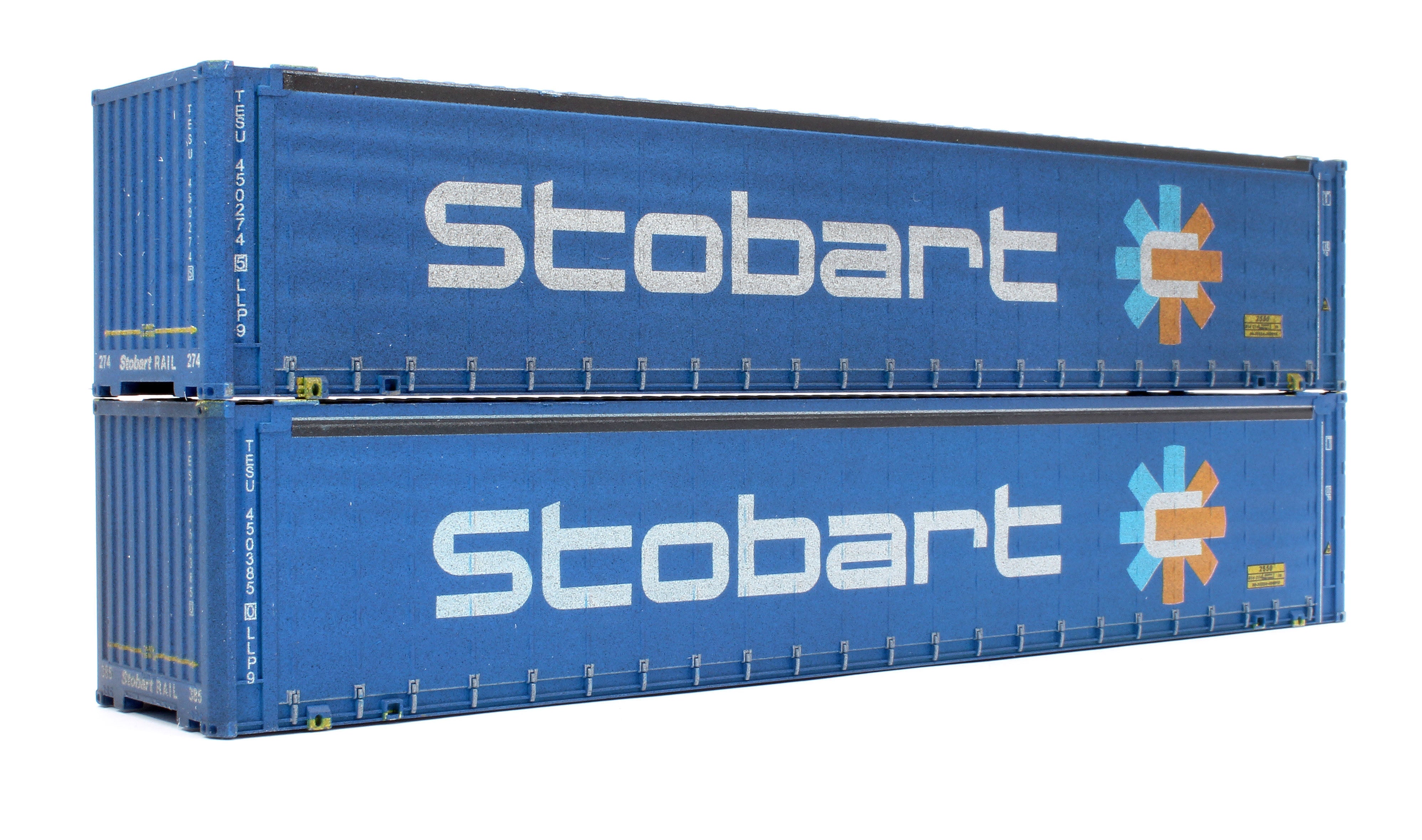 Dapol 4F-028-218 45 FT Curtain Side Container Stobart Twin – Rails