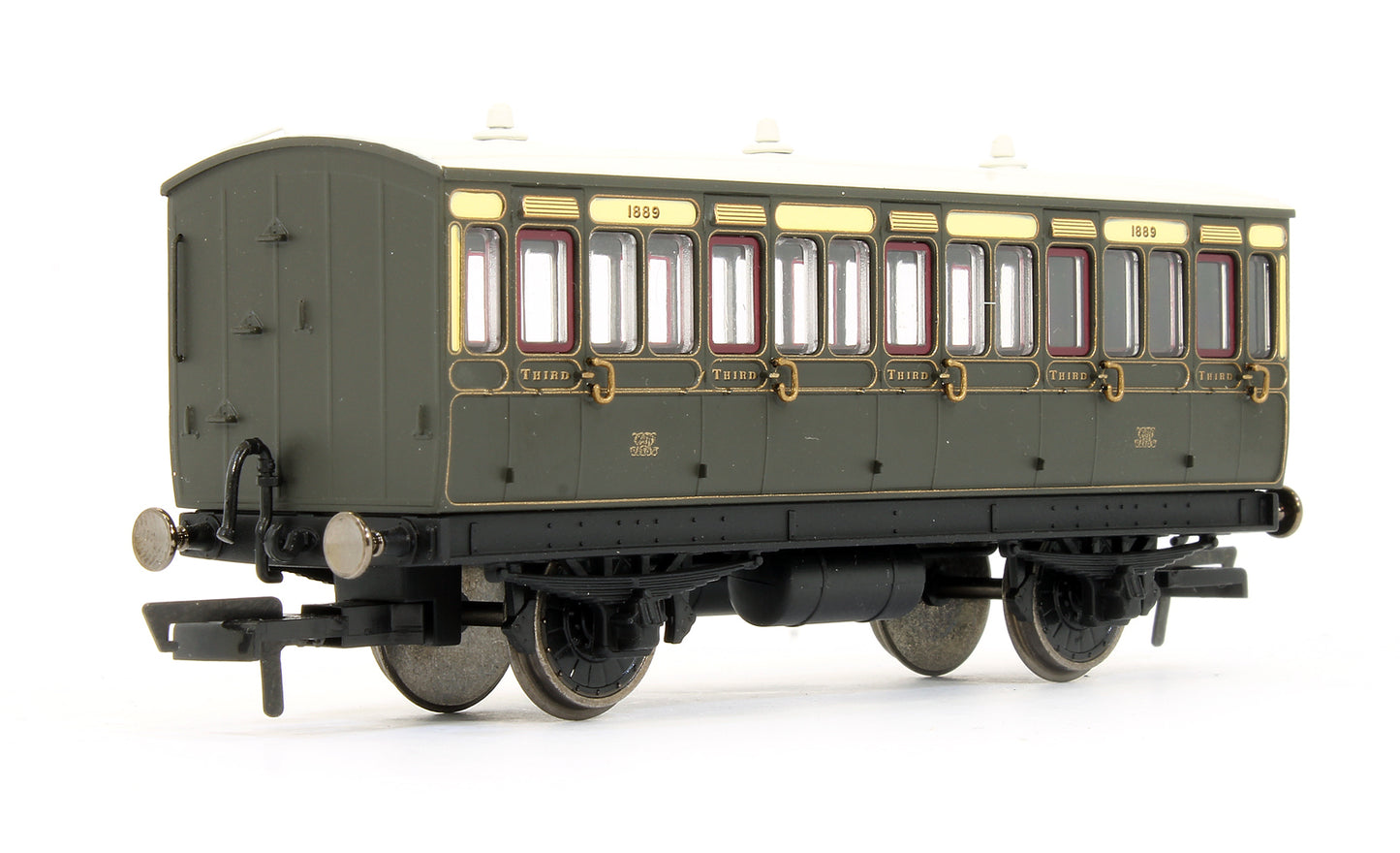 Hornby R40066 GWR 4 Wheel 3rd Class Coach No.1889 – Rails