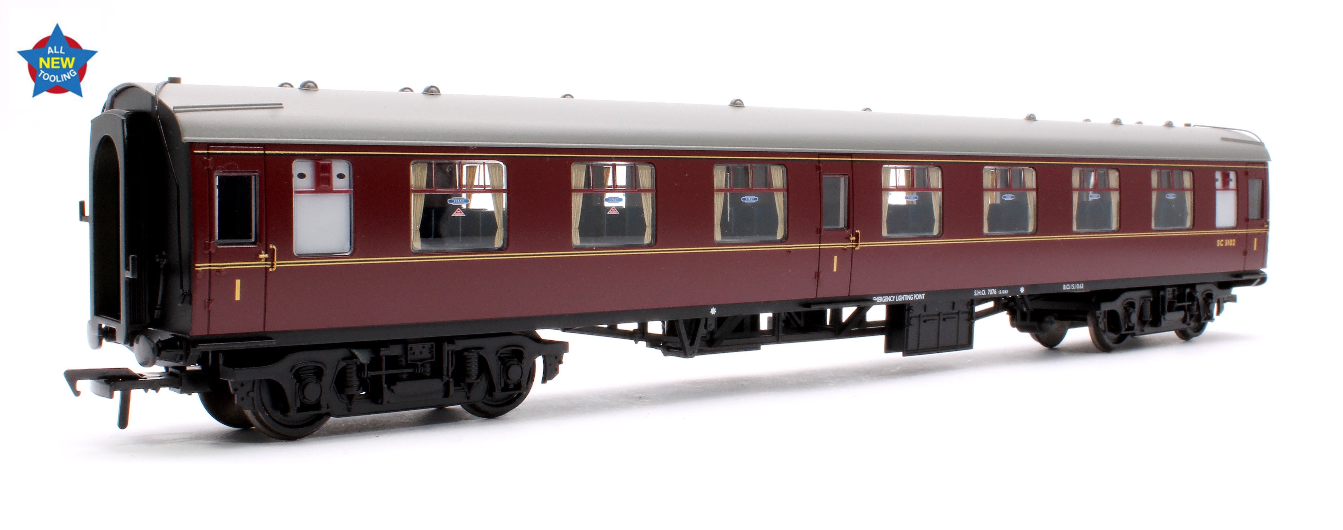 Bachmann 39-826 BR MK1 FO First Open BR Maroon No. SC3102 – Rails