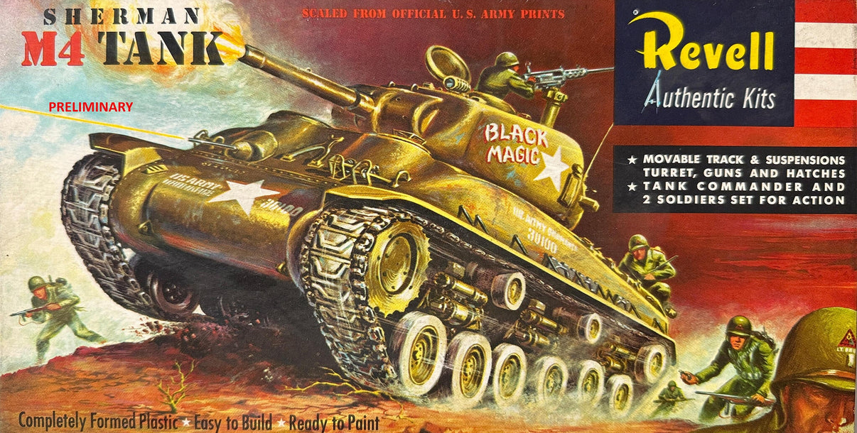 Revell 03369 US M4 Sherman 75 Years Plastic Model Building – Rails