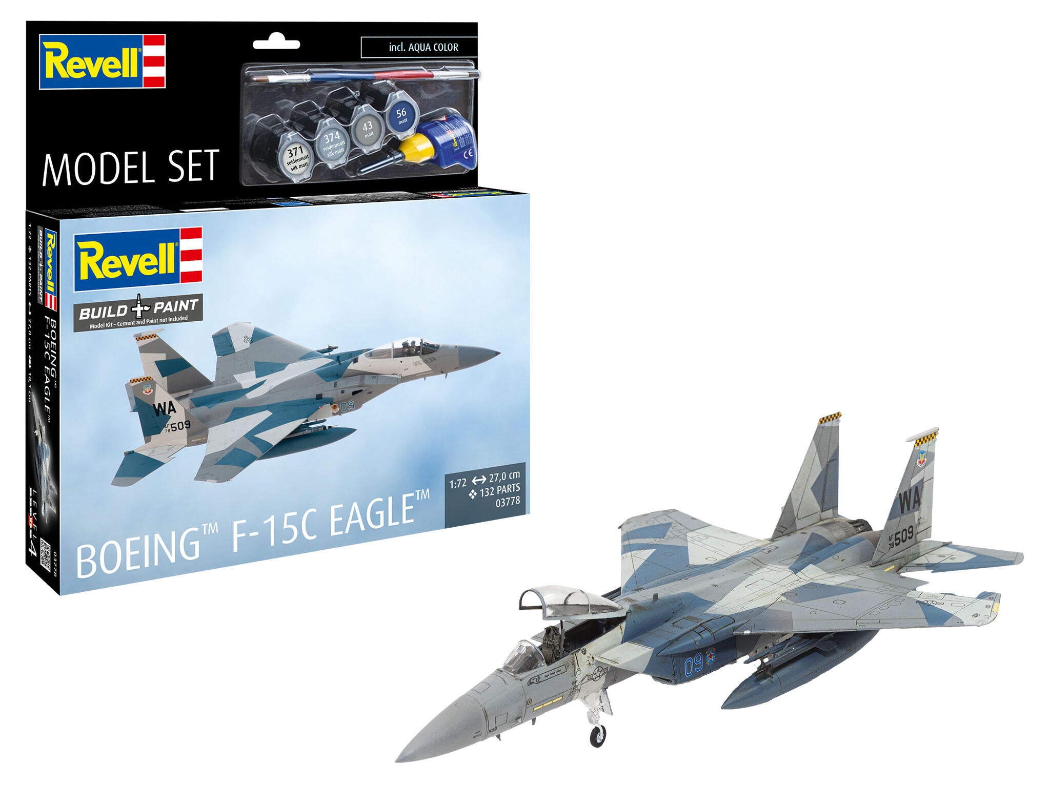 Revell 063778 Model Set Boeing F-15C Eagle Model Kit – Rails