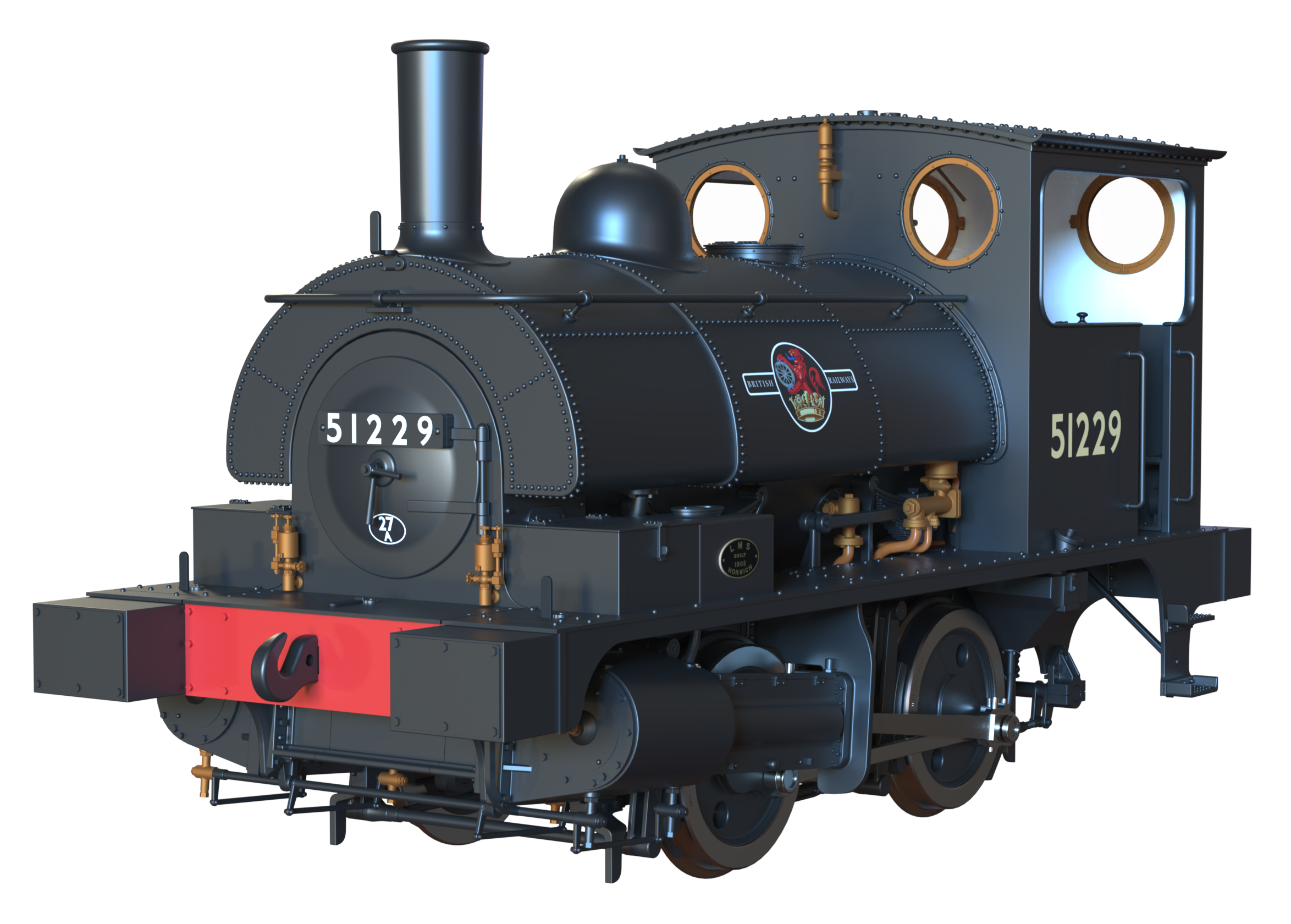 Ellis Clark Trains E1047 LYR 'Pug' 0-4-0ST 51229 BR – Rails