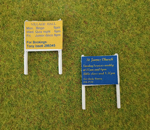 P & D Marsh PDZ22 OO Gauge NOTICE BOARDS – Rails of Sheffield