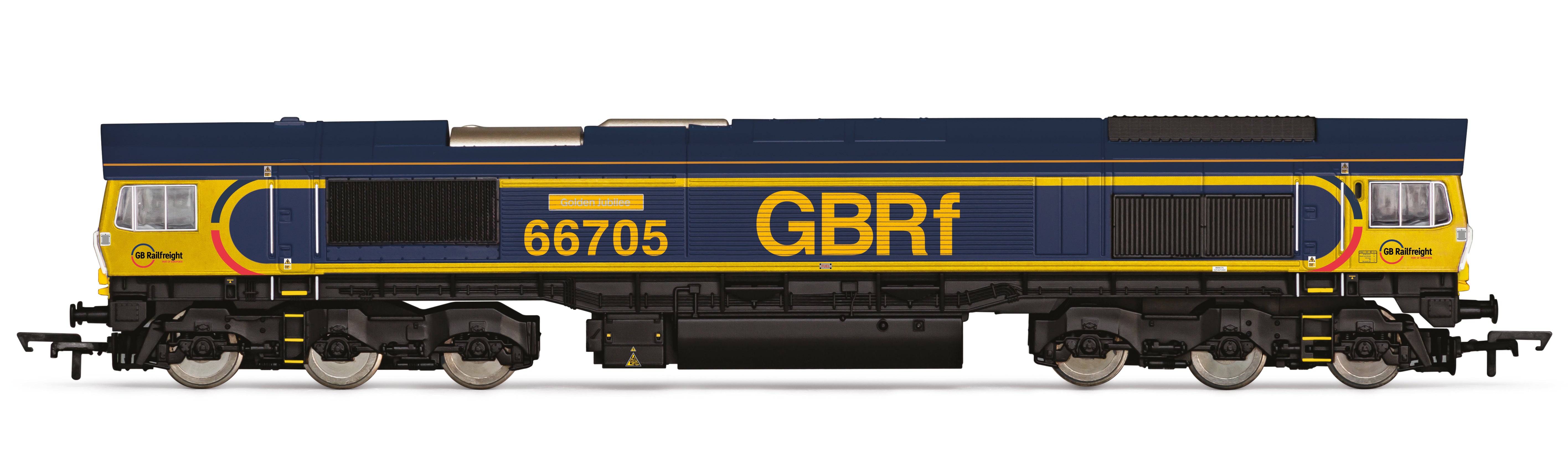 Hornby Class 66 GBRf Co-Co 66705 'Golden Jubilee' Diesel Locomotive ...