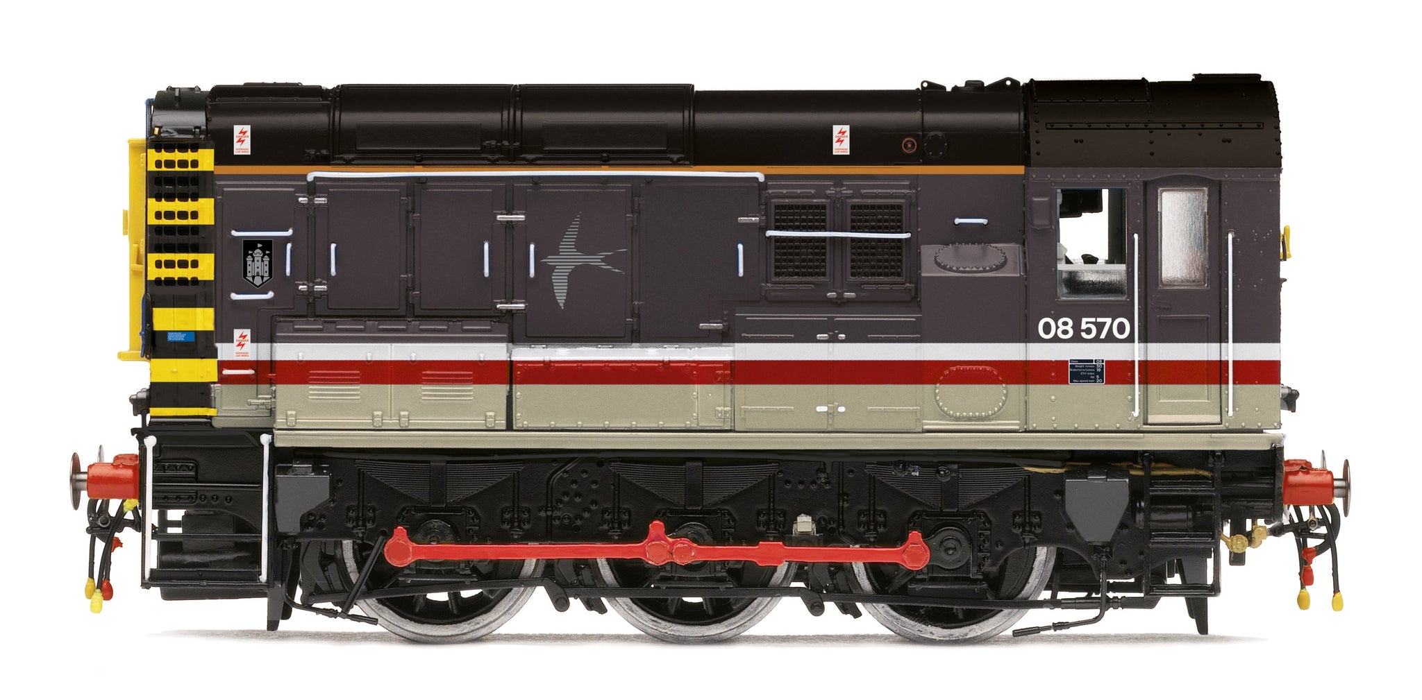 Hornby R30368 Class 08 BR Intercity Swallow 0-6-0 No. 08570 Diesel ...