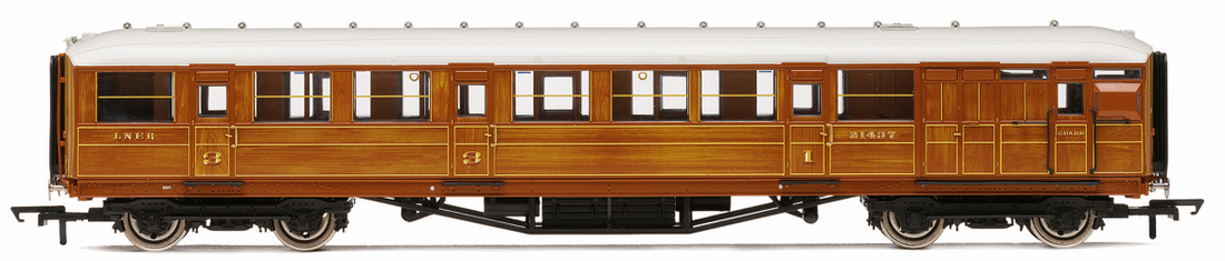 Hornby R40454 LNER Gresley Corridor Teak Coaches Brake 3rd – Rails