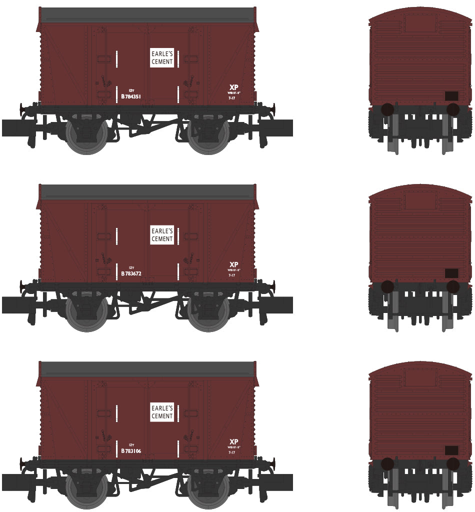 Sonic Models S2301-02 Set of 3 BR 12T Vanwide Ventilated Vans, BR ...