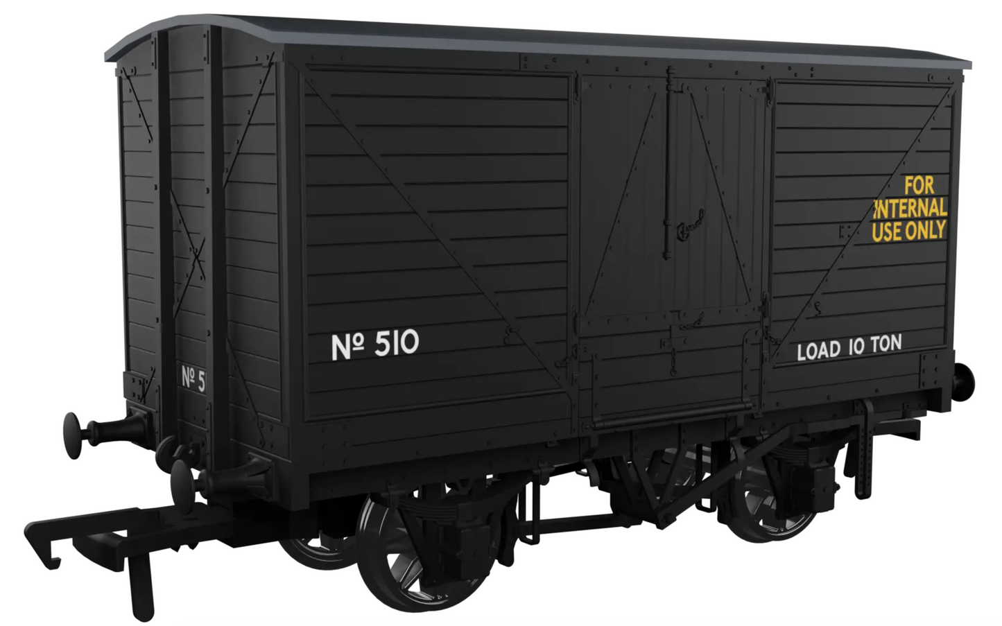 Rapido Trains UK LNWR D88 10T Covered Van, Docks Internal User No.510 ...