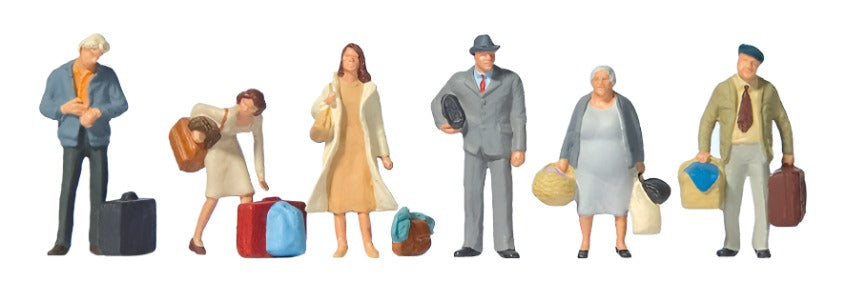 Preiser PR73001 Waiting Passengers (6) British OO Scale Figure Set ...