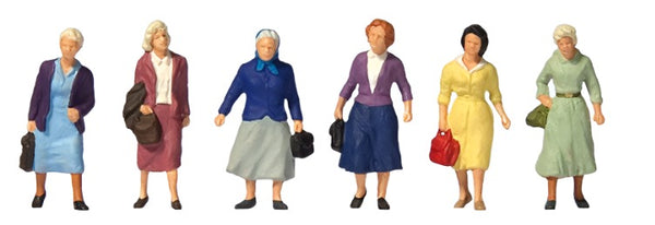 Preiser PR73012 Female Travellers (6) British OO Scale Figure – Rails
