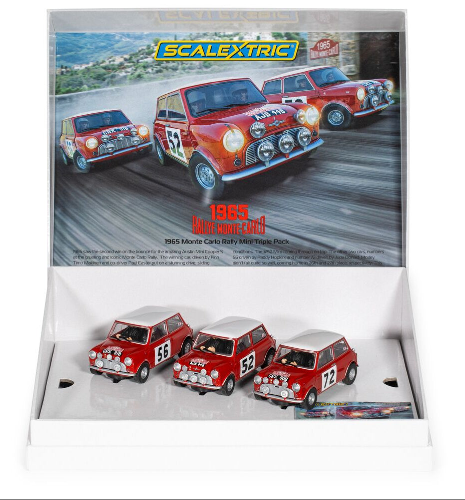 Scalextric C4488A 1965 Monte Carlo Rally Mini Triple Pack – Rails