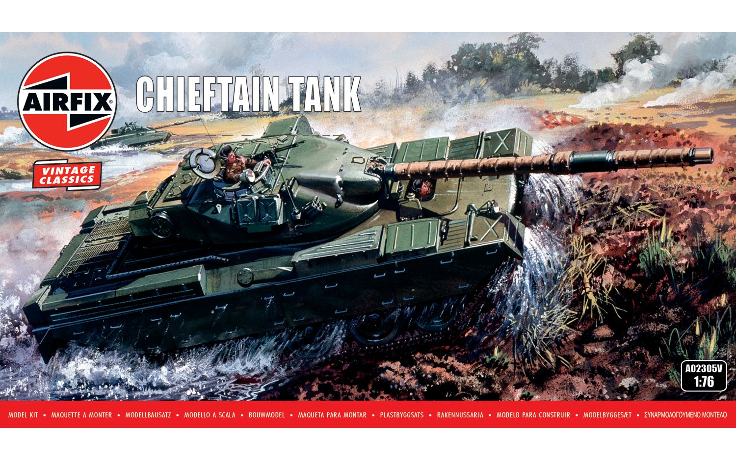 Airfix A02305V Chieftain Tank Model Kit – Rails
