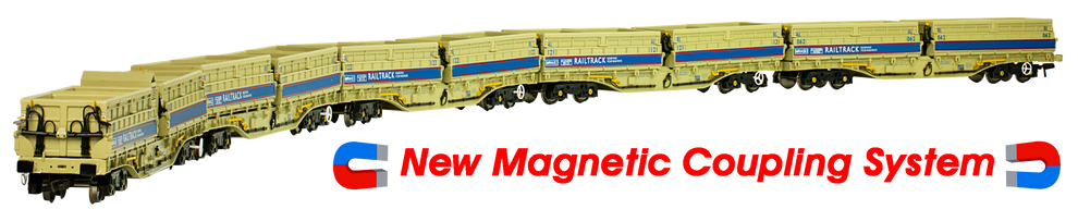 Dapol 4F-075-005 Set of 5 MRA Side Tipping Ballast Wagon – Rails