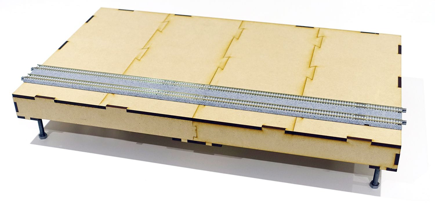 Kato 24-055 T-Trak Module Board Kit Double Base – Rails