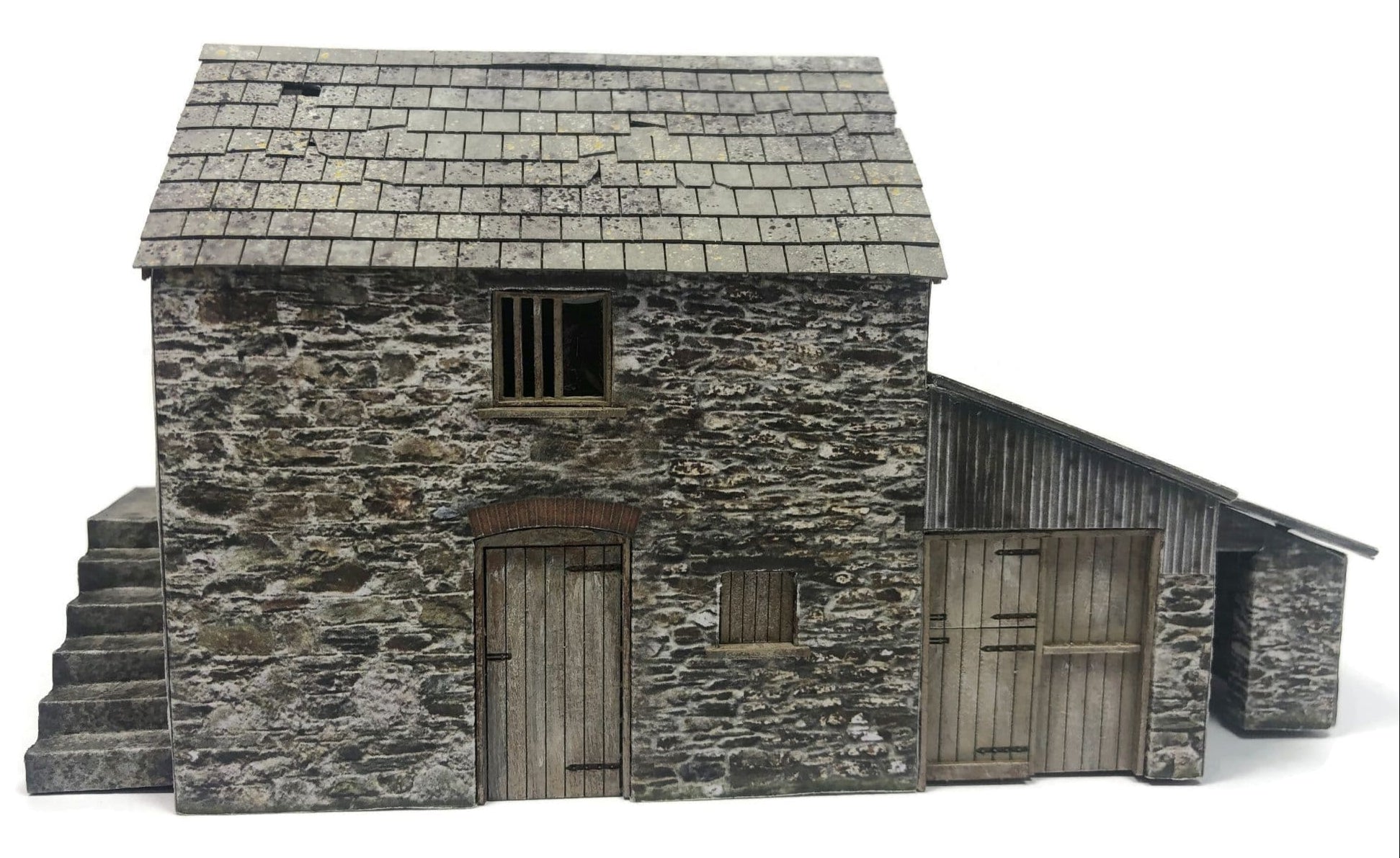 Scale Model Scenery KX084 OO/HO Polsue Barn Model Kit – Rails