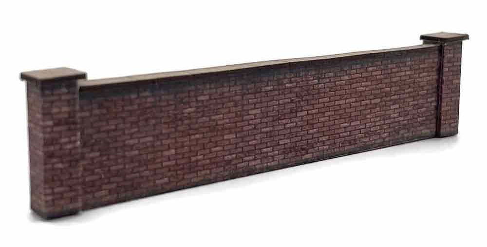 Scale Model Scenery KX107B 5ft Modular Industrial Red Brick – Rails