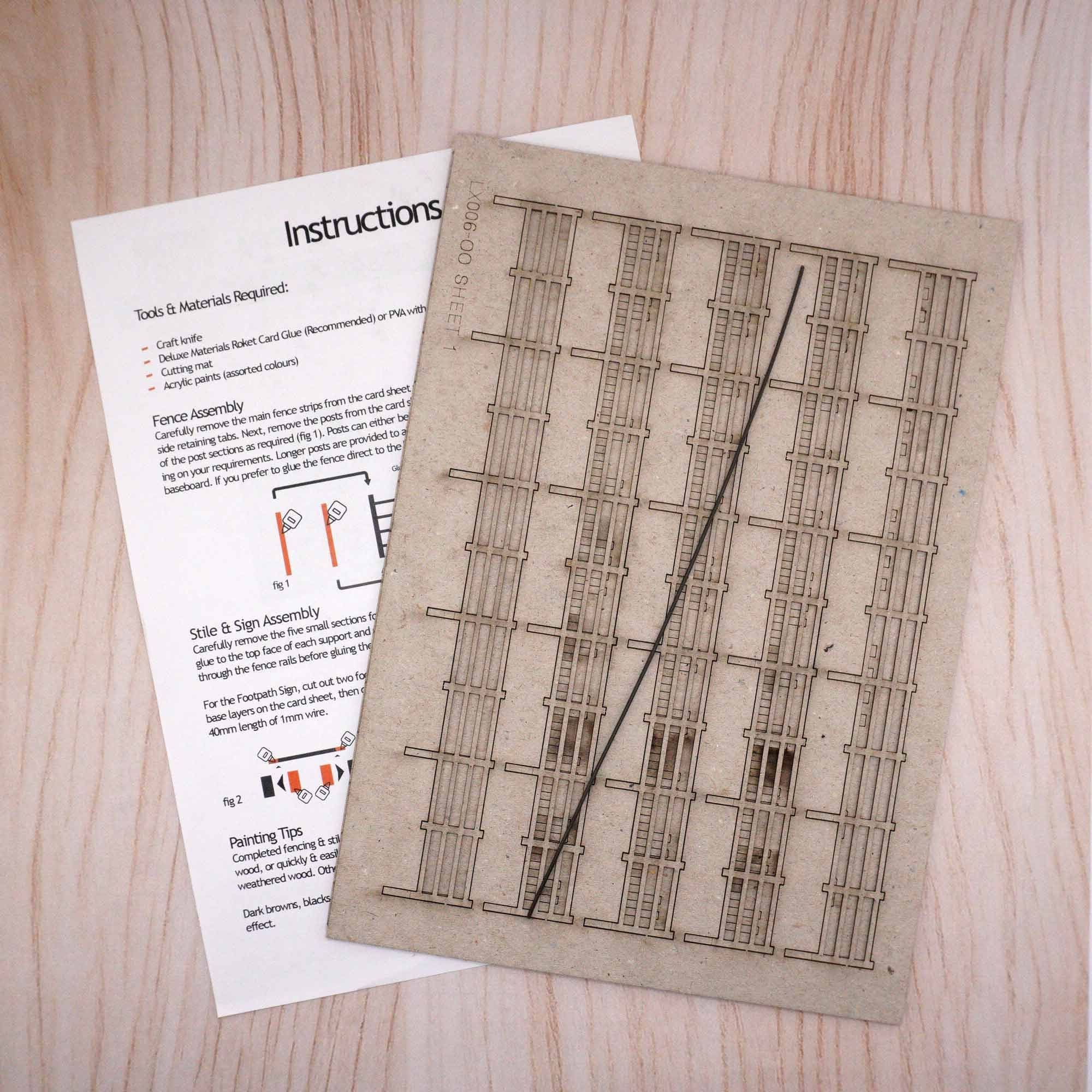 Scale Model Scenery LX006 OO/HO 4ft Post & Rail Fencing – Rails