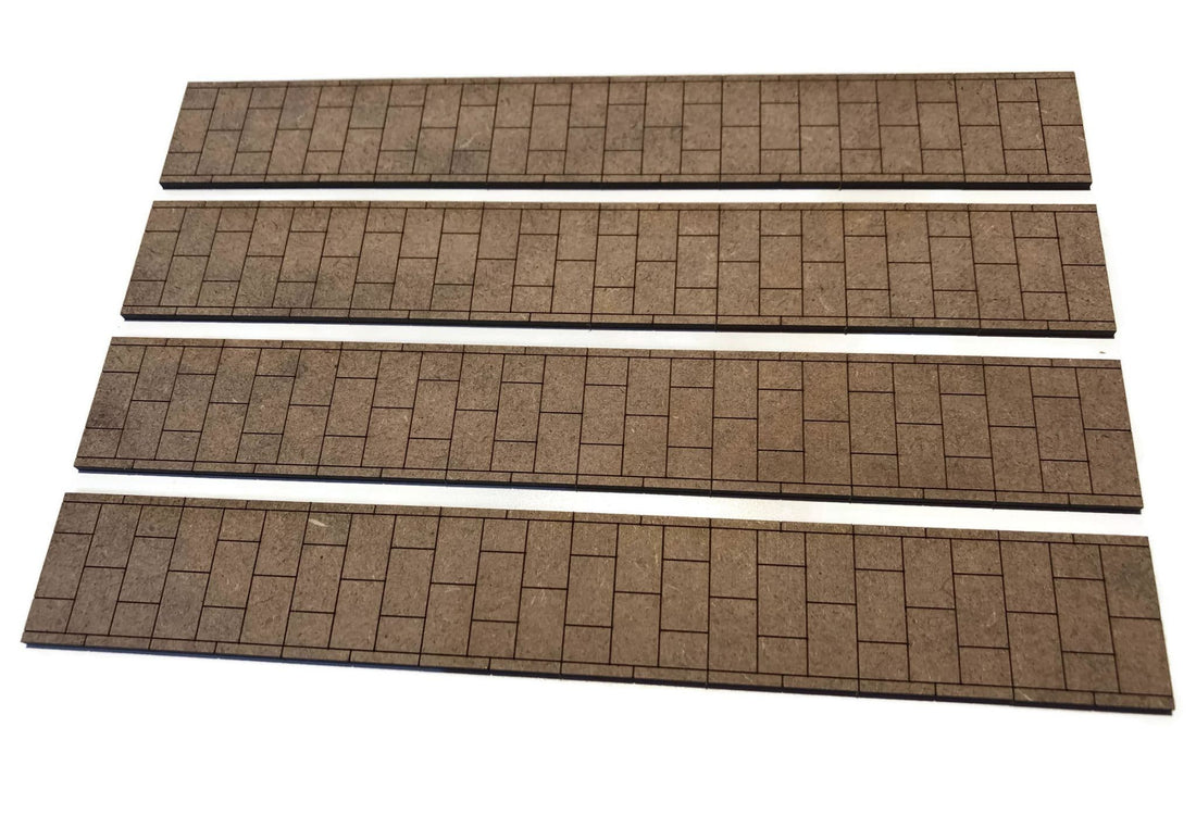 Scale Model Scenery LX217 Laser Cut MDF Pavement Strips Model – Rails