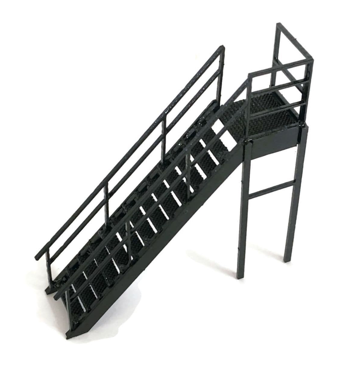 Scale Model Scenery LX245 Laser Cut Steel Staircase / Fire – Rails