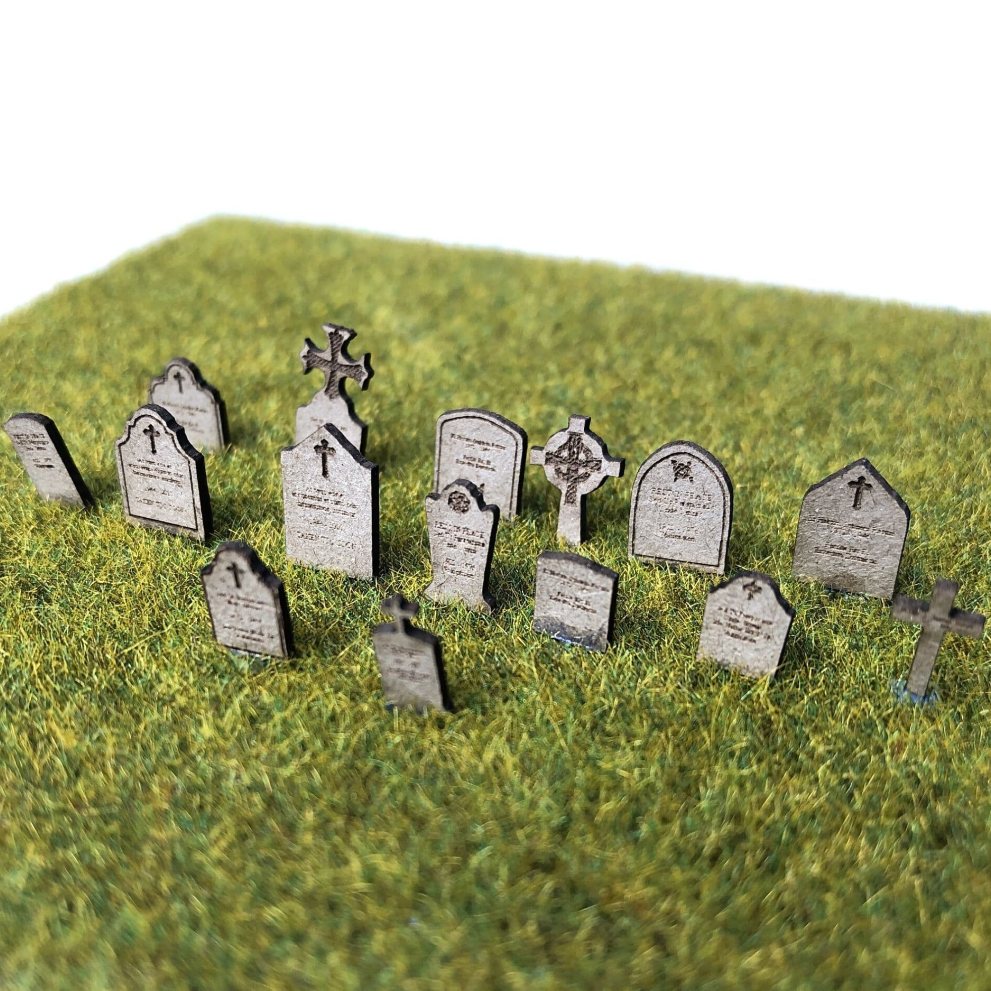 Scale Model Scenery LX394 Laser Cut Gravestones Model Kit – Rails