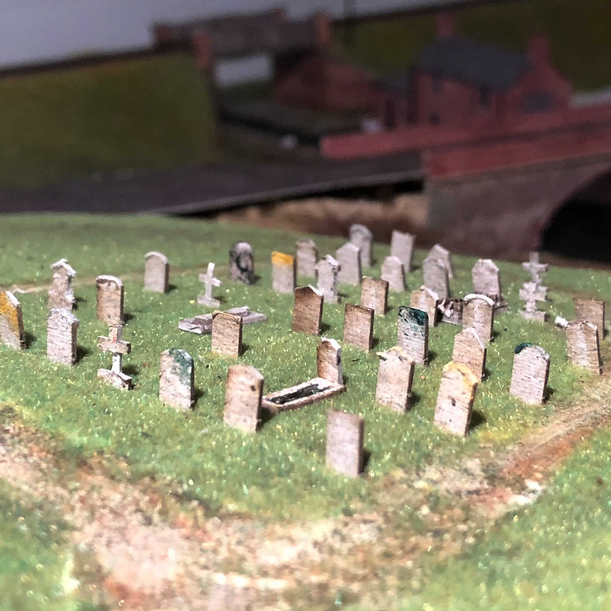 Scale Model Scenery LX394 Laser Cut Gravestones Model Kit – Rails