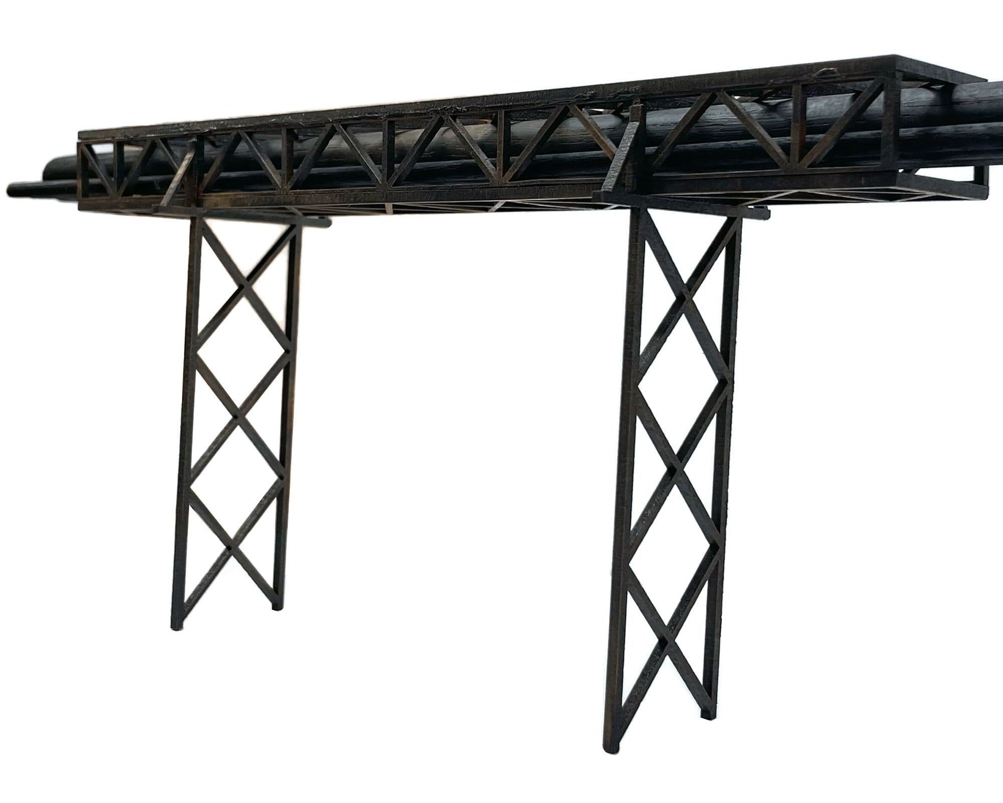 Scale Model Scenery LX514 Industrial Pipe Bridge Model Kit – Rails
