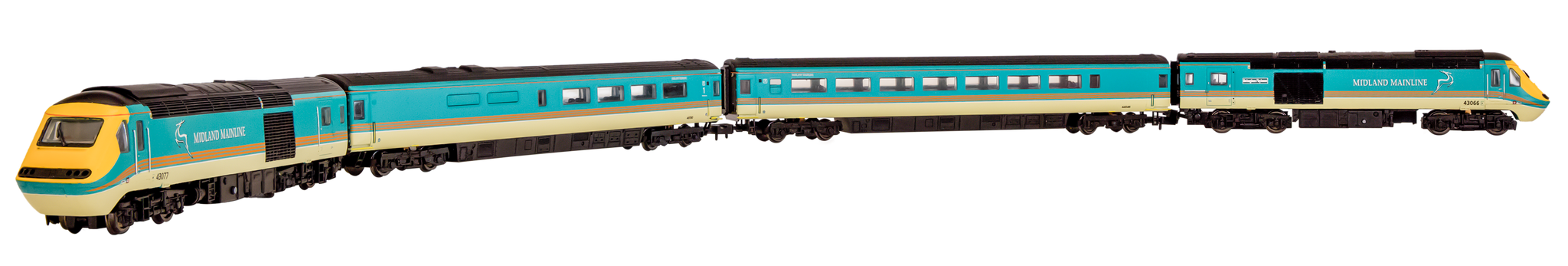 Dapol 2D-019-015 Class 43 HST Midland Mainline (43066 & 43077) 4 Car ...