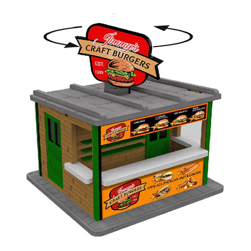 Proses PLS-046 O Scale Jimmy's Burger Booth w/Rotating – Rails