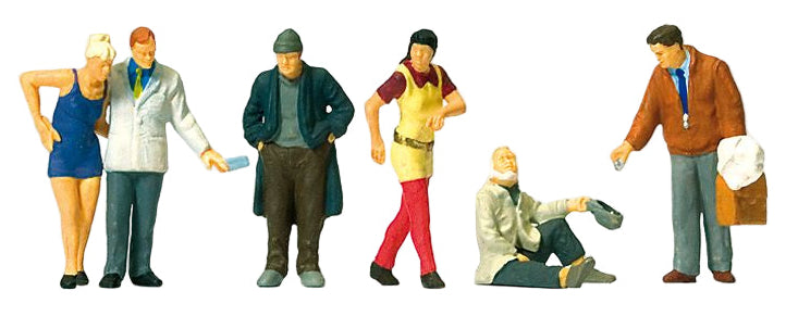 Preiser PR10591 In the Pedestrian Precinct Scene (6) – Rails