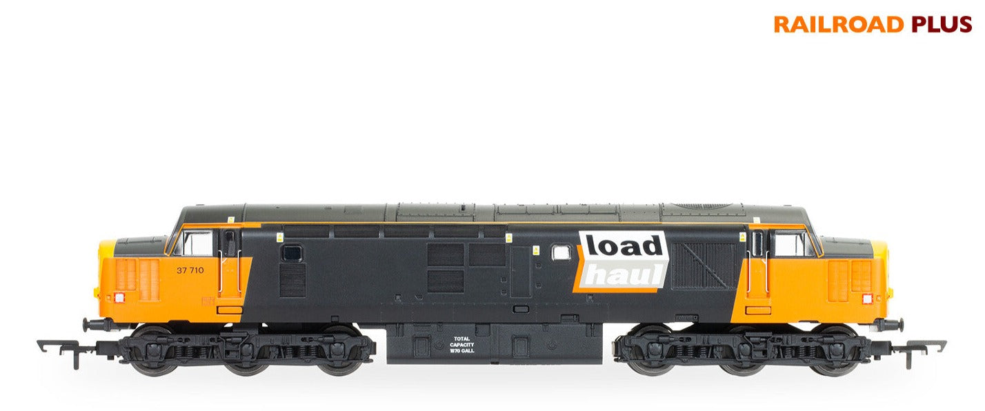 Hornby R30188 Railroad Plus Loadhaul Class 37 Co-Co 37710 Diesel ...