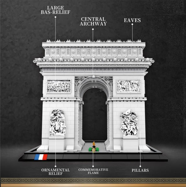 Reobrix 66024 L'Arc de Triumphe 3718pc Construction Set – Rails