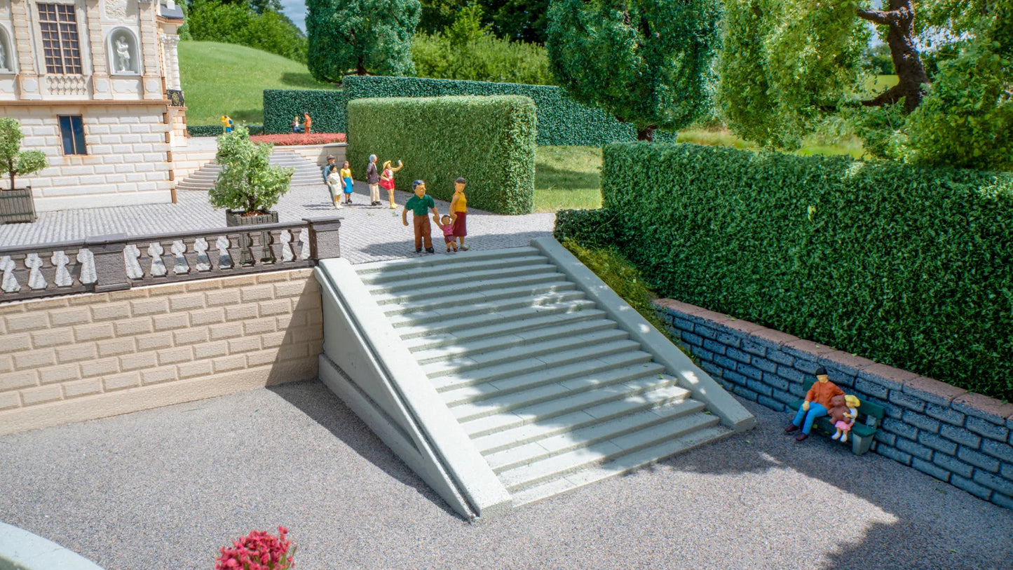Noch N58316 Straight Open Air Staircase Hard Foam (Pre-Built) – Rails