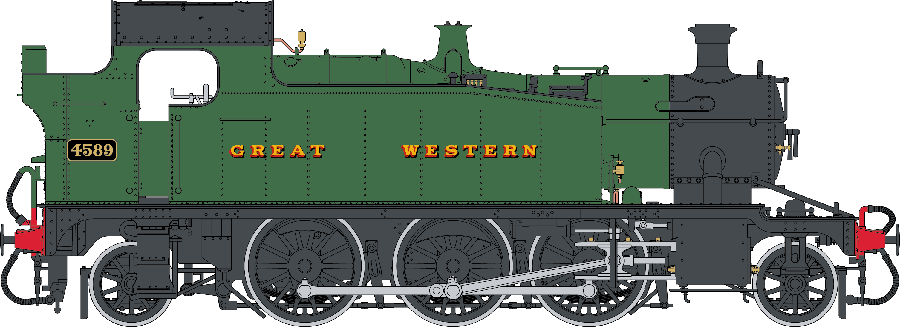Lionheart Trains Class 55xx 2-6-2 Great Western Green Unnumbered Steam ...