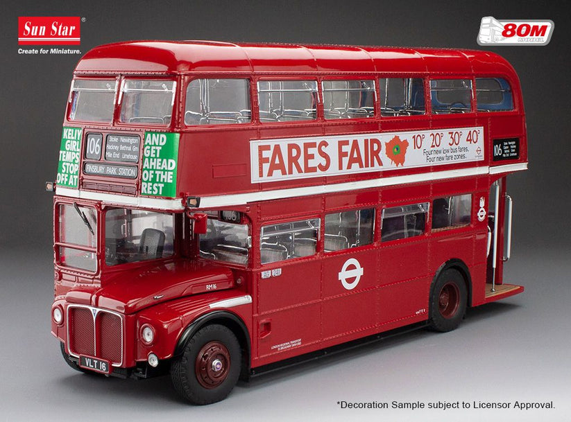 Sunstar H2944 Routemaster Bus RM16 VLT 16 Red (Limited – Rails