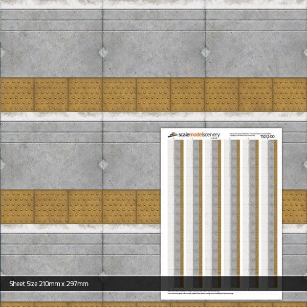 Scale Model Scenery TX212 OO/HO Network Rail Platform Edge – Rails