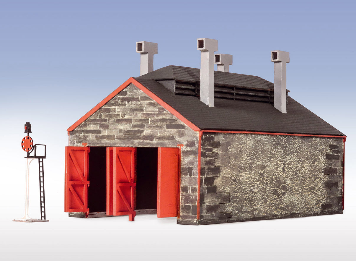 Peco LK219 Stone Two Road Engine Shed Laser Cut Model Kit – Rails