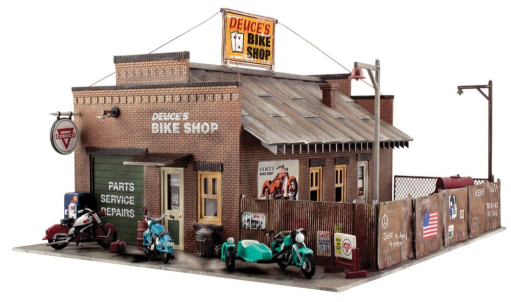 Woodland Scenics WPF5895 O Deuce's Bike Shop Model Kits – Rails