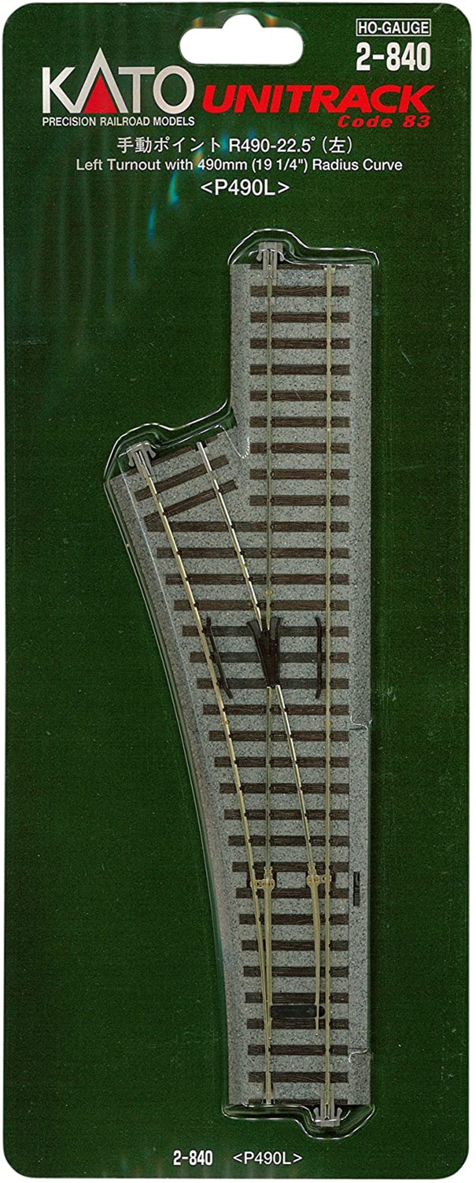 Kato Unitrack (HP490L) Left Hand Turnout – Rails of Sheffield