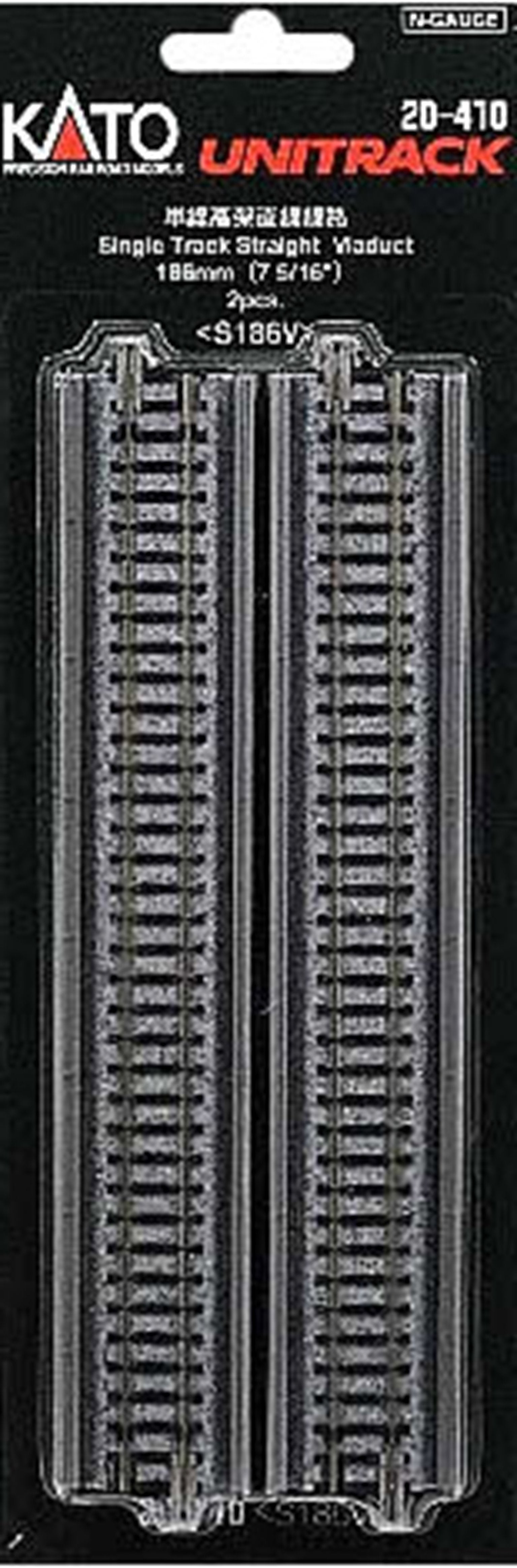 Kato Kato 20-410 Single Straight Viaduct Track 186mm (2) – Rails of ...