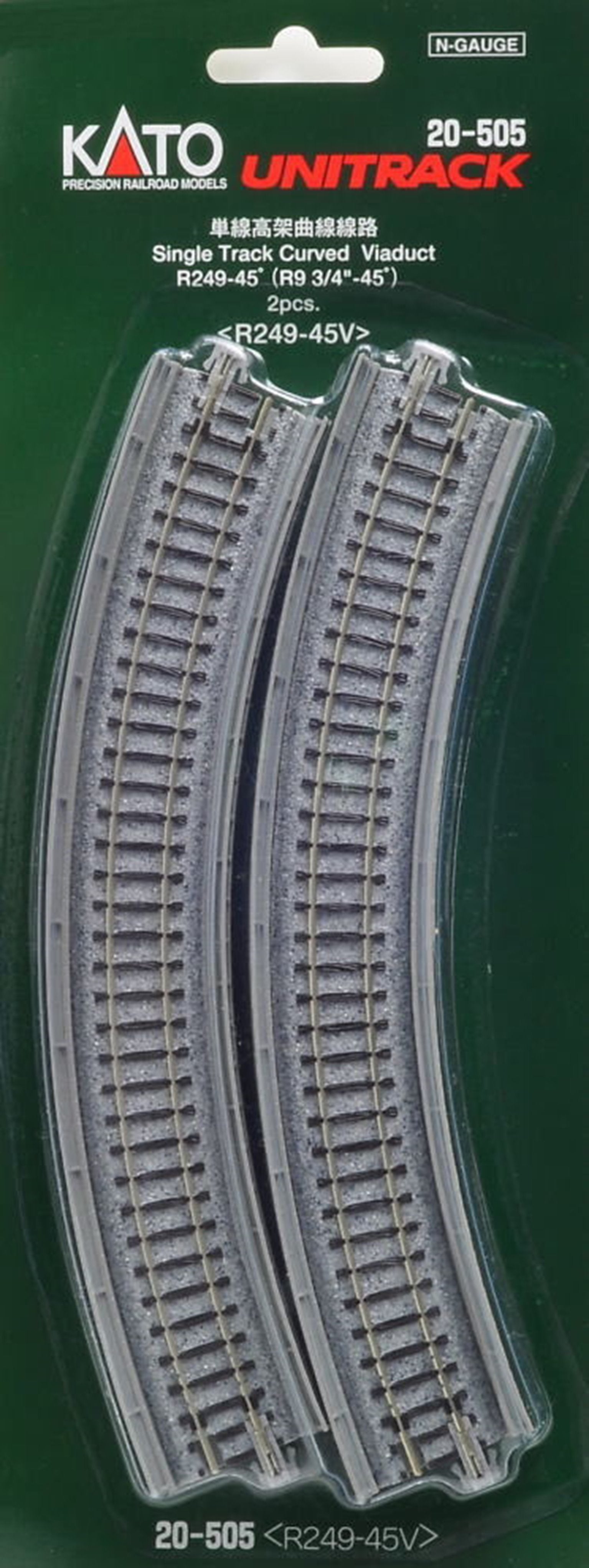 Kato Kato 20-505 Single Track Curved Viaduct Radius 249mm 45 Deg.(2 ...