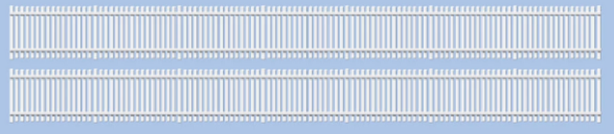 Ratio 244 GWR Trackside Fencing, white, straights – Rails of Sheffield