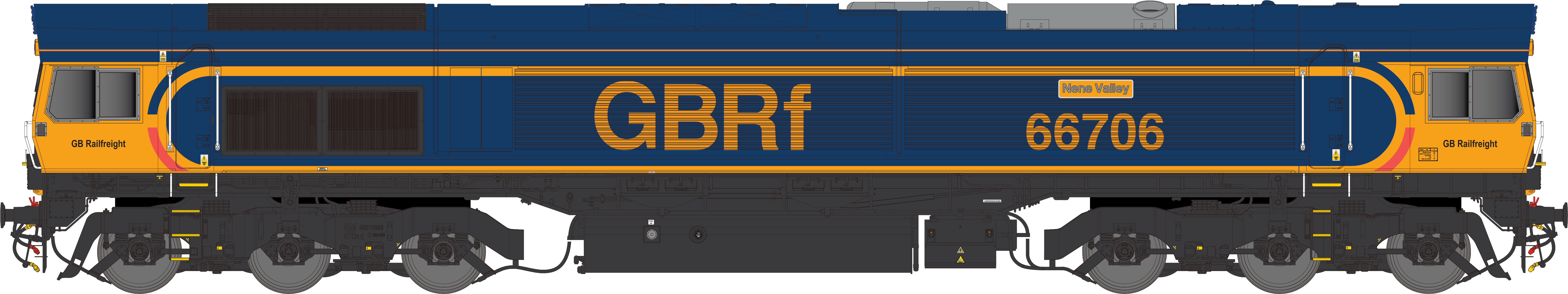Dapol 2D-066-005 Class 66 66706 GBRF "Nene Valley" – Rails