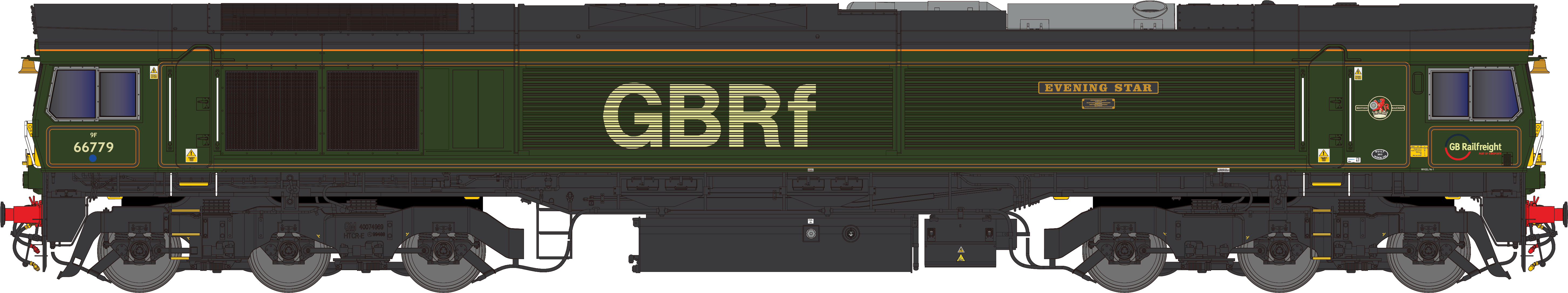 Dapol 2D-066-007D Class 66 66779 "Evening Star" BR – Rails