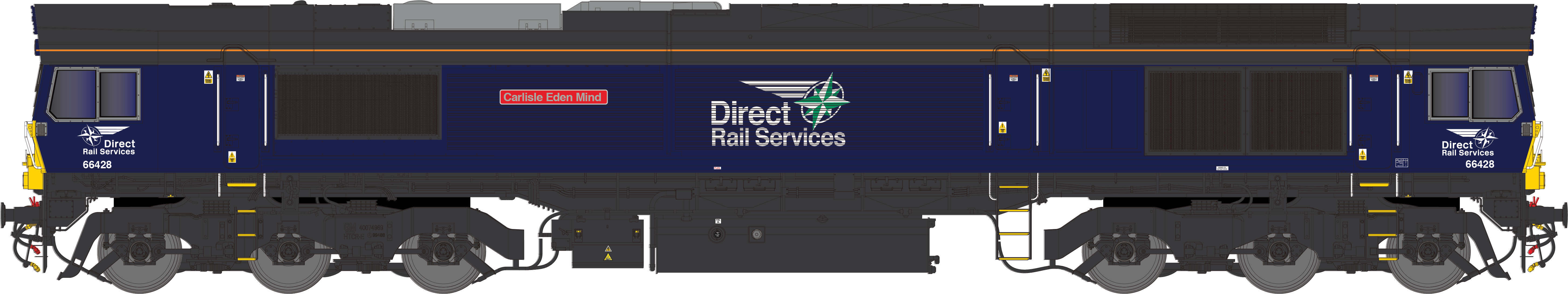 Dapol 2D-066-008S Class 66 66428 "Carlisle Eden – Rails