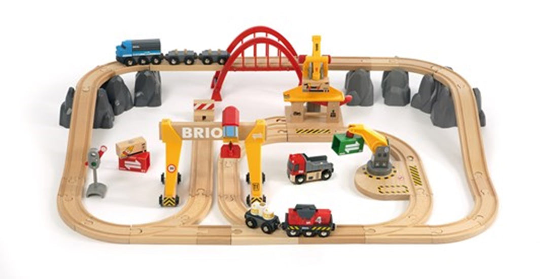 Brio 33097 BRIO WORLD - Cargo Railway Deluxe Set – Rails