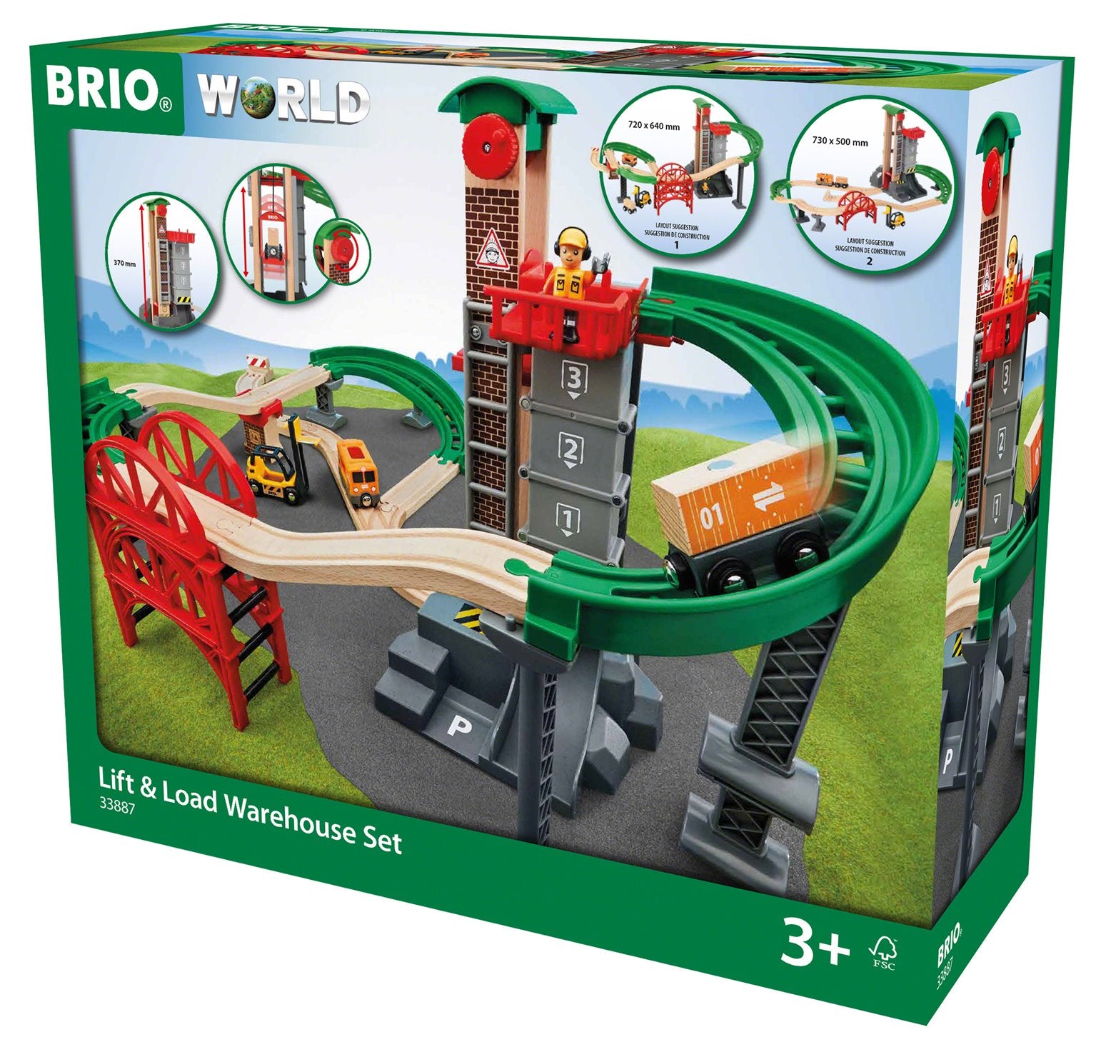Brio 33887 BRIO World - Lift & Load Warehouse Set – Rails