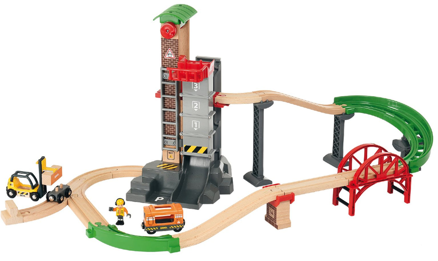 Brio 33887 BRIO World - Lift & Load Warehouse Set – Rails