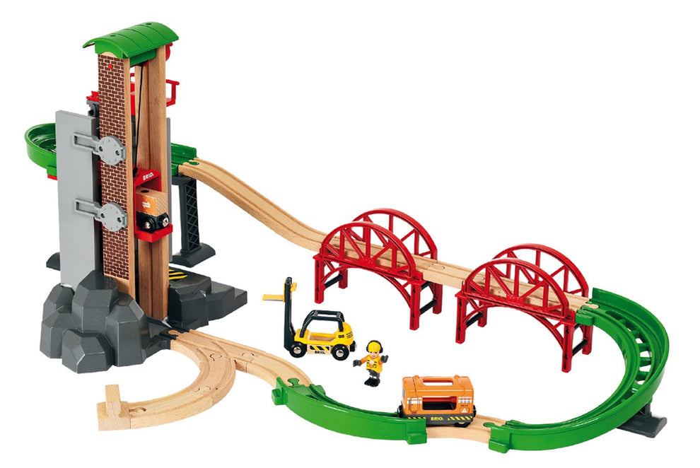 Brio 33887 BRIO World - Lift & Load Warehouse Set – Rails