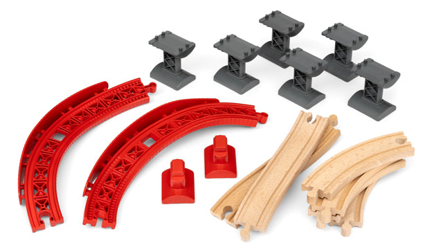Brio 33995 BRIO WORLD - Ascending Curves Track Pack – Rails