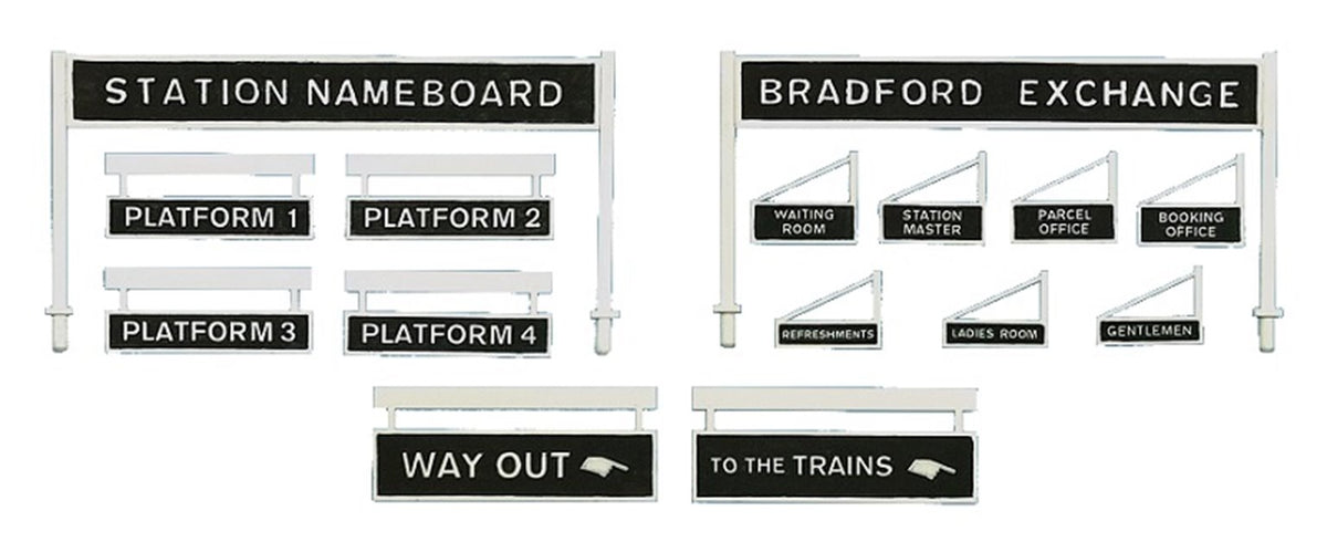 Modelscene 5049 Platform Signage – Rails of Sheffield